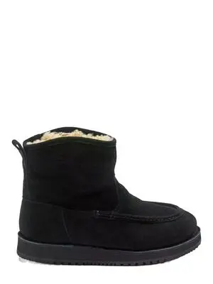 Suicoke Suede Shearling Boots - Black