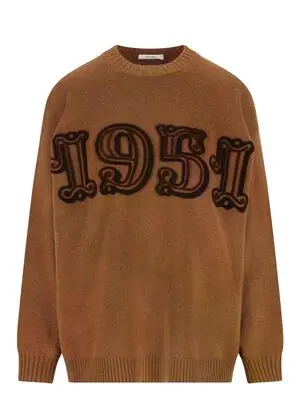 Max Mara Embroidered Wool Sweater - Brown