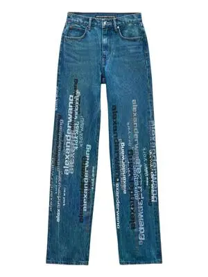 Alexander Wang Logo-print Jeans - Blue