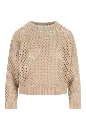 Max Mara Lattice-knit Sweater - Neutrals