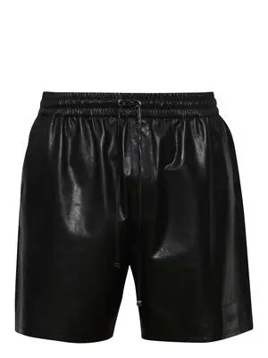Amiri Lightweight Leather Shorts - Black