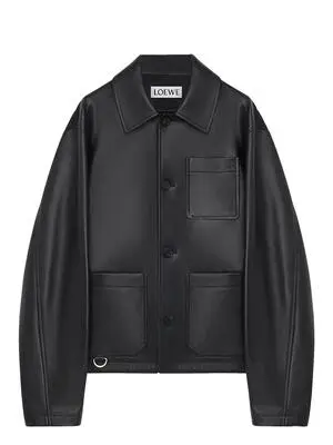 Loewe Nappa Lambskin Workwear Jacket - Black