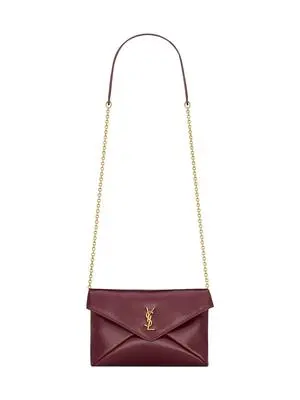 Saint Laurent Saint Laurent Cassandre Chain Pouch Red