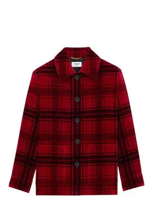 SAINT LAURENT Tartan Velvet Jacket