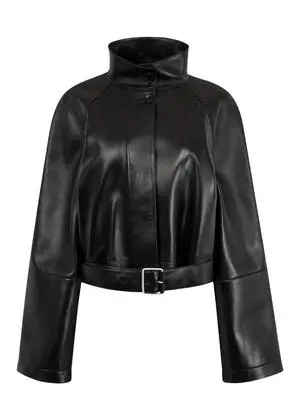 LOEWE Short Leather Trench