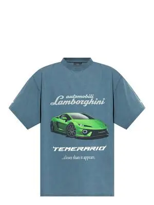 Balenciaga X Lamborghini Oversized T-shirt - Blue
