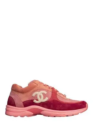 Chanel Cc Logo Sneakers - Pink
