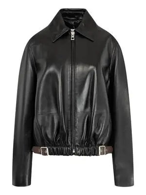Loewe Belted Nappa Lambskin Jacket - Black