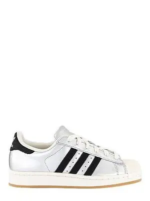 Adidas Superstar Ii Woven Metallic Trainers - Silver Metalic Offwhite