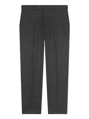 The Kooples Tapered-leg Mid-rise Wool-blend Trousers - Middle Grey