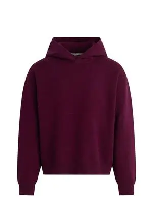 Hudson Jeans Cotton Double Knit Hoodie - Bordeaux