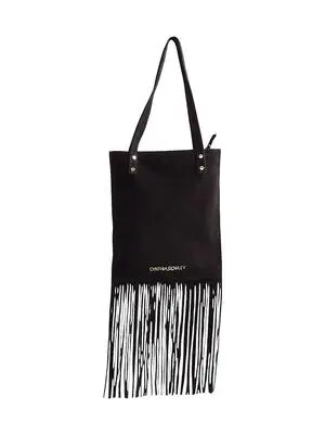 Cynthia Rowley Felicity Fringe Suede Tote - Black