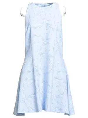 Versace Mini Flared Printed Dress - Blue