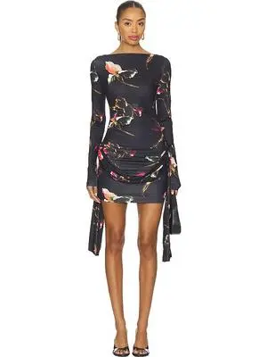 Lioness Glory Mini Dress - Onyx Floral