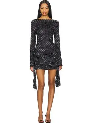 Lioness Glory Mini Dress - Onyx Polka