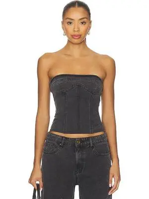 Lioness Sweetness Strapless Top - Washed Onyx