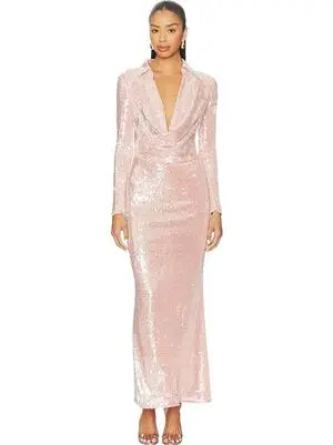 Bardot Lorel Sequin Mesh Midi Dress - Bliss Pink
