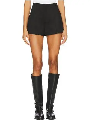 ELODIE THE LABEL Elodie Hayes Vegan Suede Shorts - Black