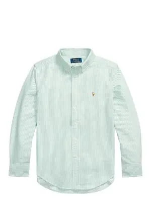 Ralph Lauren Striped Cotton Oxford Shirt - Emerald White