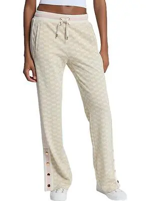 Michael Kors Logo Print Metallic Track Pants - Natural