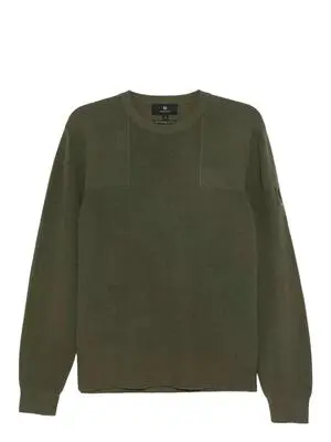 Belstaff Logo-appliqué Cotton Jumper - Green