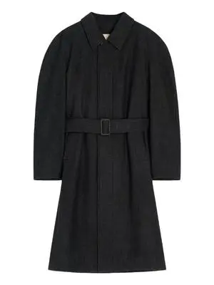 LEMAIRE Raglan-sleeve Belted Coat - Black