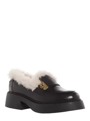 FERRAGAMO Caminia Shearling Loafers - Nero