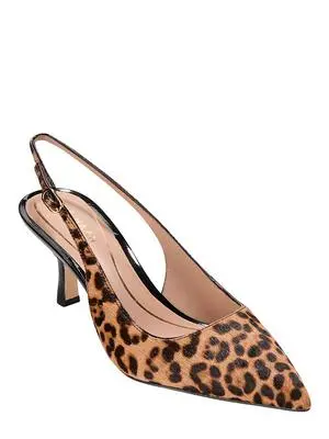 Cole Haan Hansell Animal Print Calf Hair Slingback Pumps - Leopard Print Hair Calf