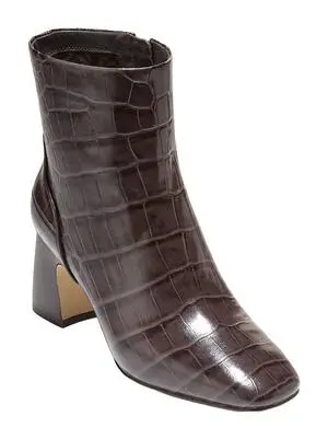 Cole Haan Gemma Dress Booties - Dark Chocolate Croc