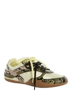Miu Miu Snake Embossed Sneakers Yellow
