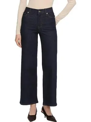 FRAME Le Slim High-rise Palazzo Crop Jeans - Rinse