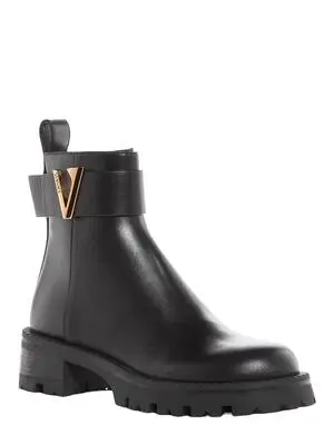 Versace V Ankle Booties - Black Versace