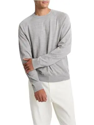 Vince Featherweight Wool-cashmere Crew Neck Sweater - Grey