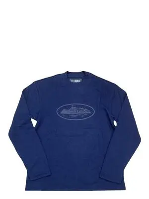 CORTEIZ Alcatraz Waffle Long Sleeve Tee Shirt - Navy Blue