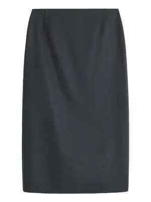 Cos Double-faced Wool Pencil Skirt - Gray