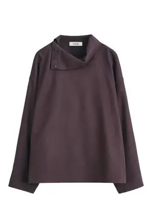 Cos Wool-flannel Top - Red