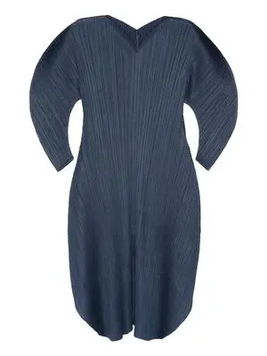 Issey Miyake Asymmetric Hem Dress - Blue