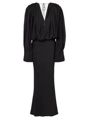 Remain Birger Christensen Savannah Scarf-detail Chiffon Gown - Black