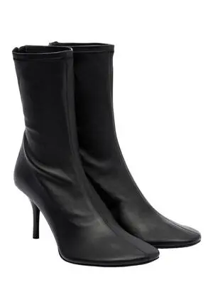 Acne Studios 75 Leather Ankle Boots - Black