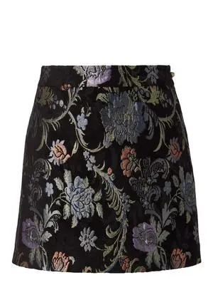 Chloé Embroidered High-rise Miniskirt - Black