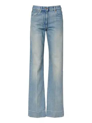 Valentino Garavani Low-rise Wide-leg Jeans - Blue