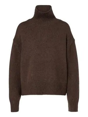 NILI LOTAN Tabitha Cashmere Turtleneck Sweater - Brown