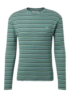 ERL Striped Cotton Jersey T-shirt - Green
