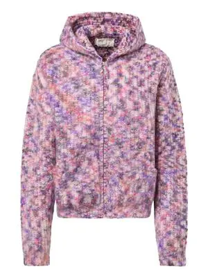 ERL Hooded Wool-blend Cardigan - Pink