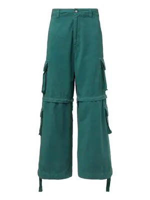 ERL High-rise Cotton Cargo Pants - Green