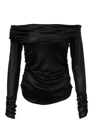 Isabel Marant Enesa Off-shoulder Top - Black