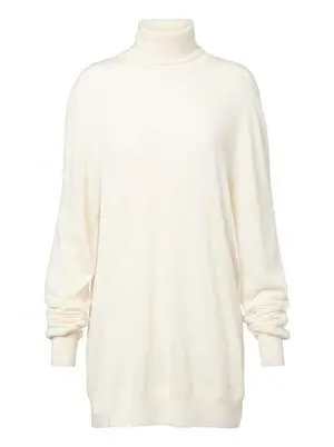 THE ROW Lizzy Cashmere Turtleneck Sweater - White