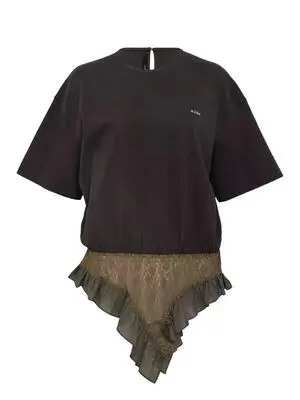 PUSHBUTTON Panty Ruffled Top - Brown