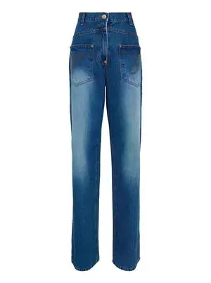 PUSHBUTTON Re-puzzled Straight-leg Jeans - Blue