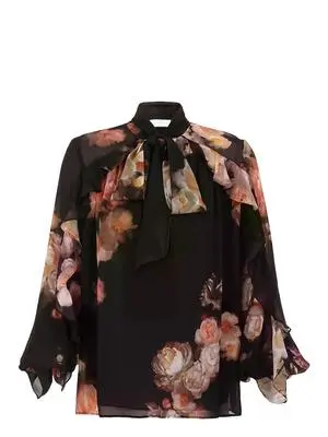 Zimmermann Floral-print Blouse - Black